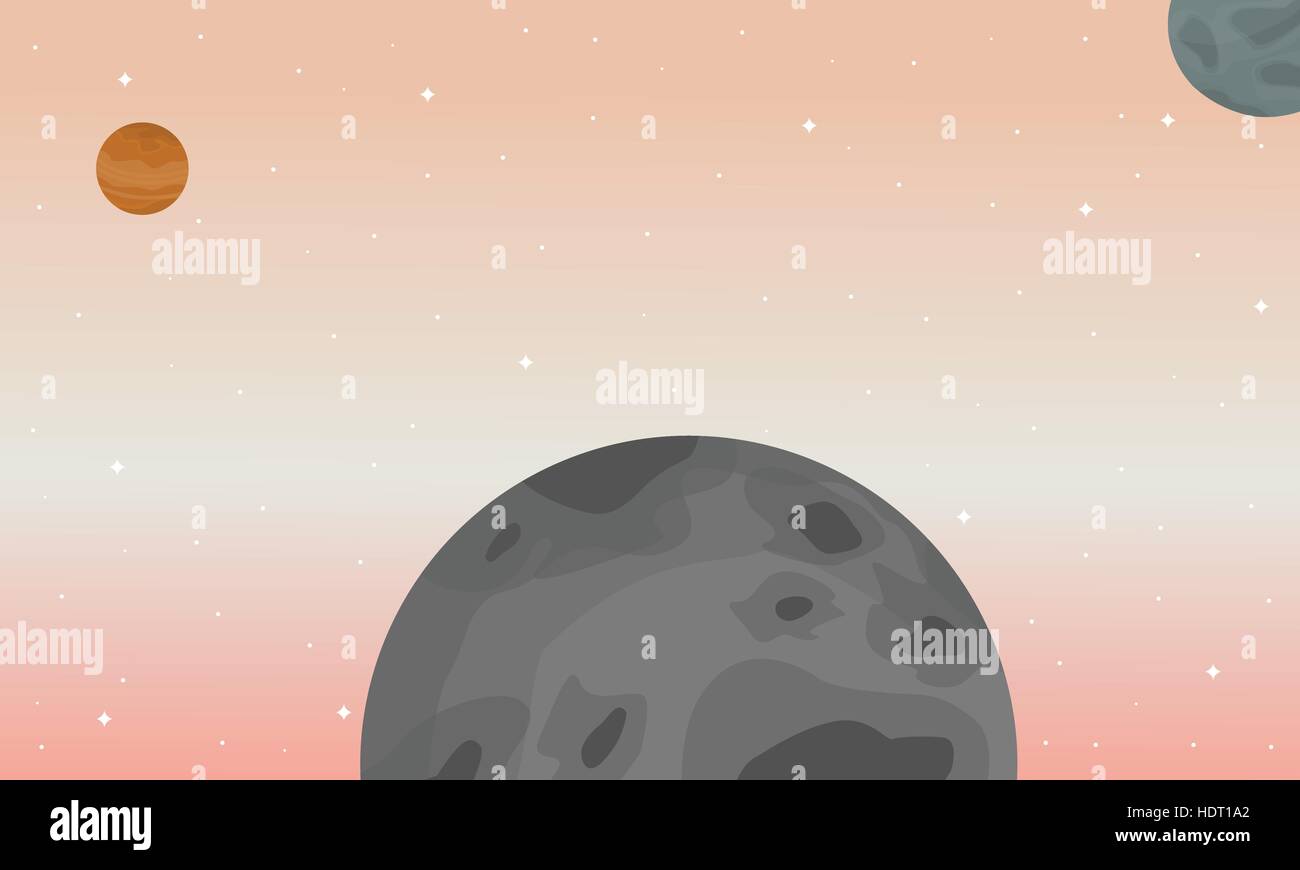 Vector art of space landscape Stock Vector Image & Art - Alamy