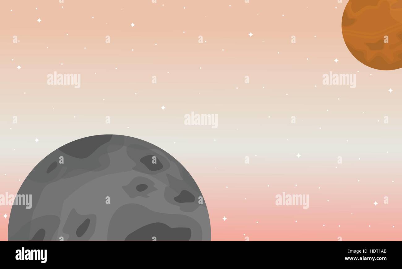 Landscape of space planets collection Stock Vector Image & Art - Alamy