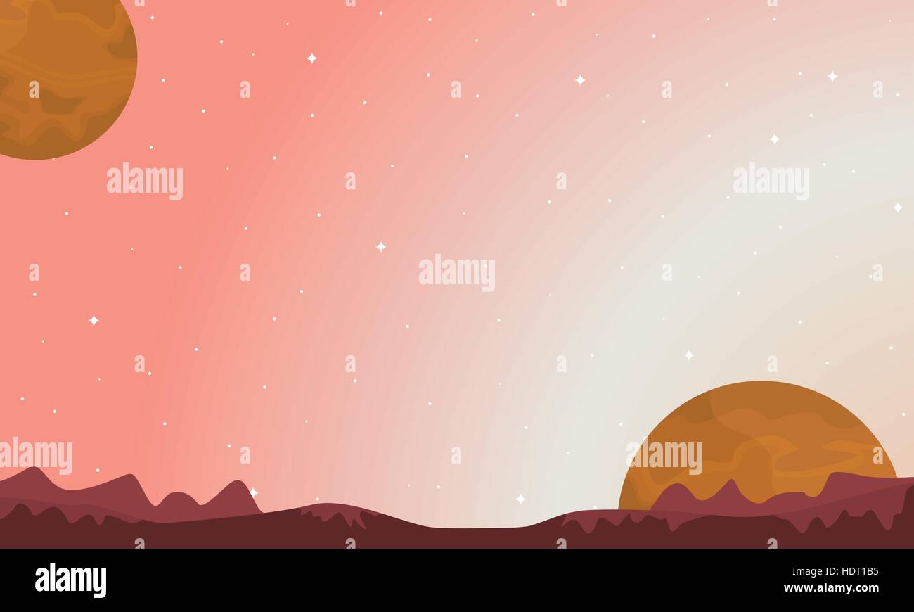 Vector illustration space background landscape Stock Vector Image & Art ...