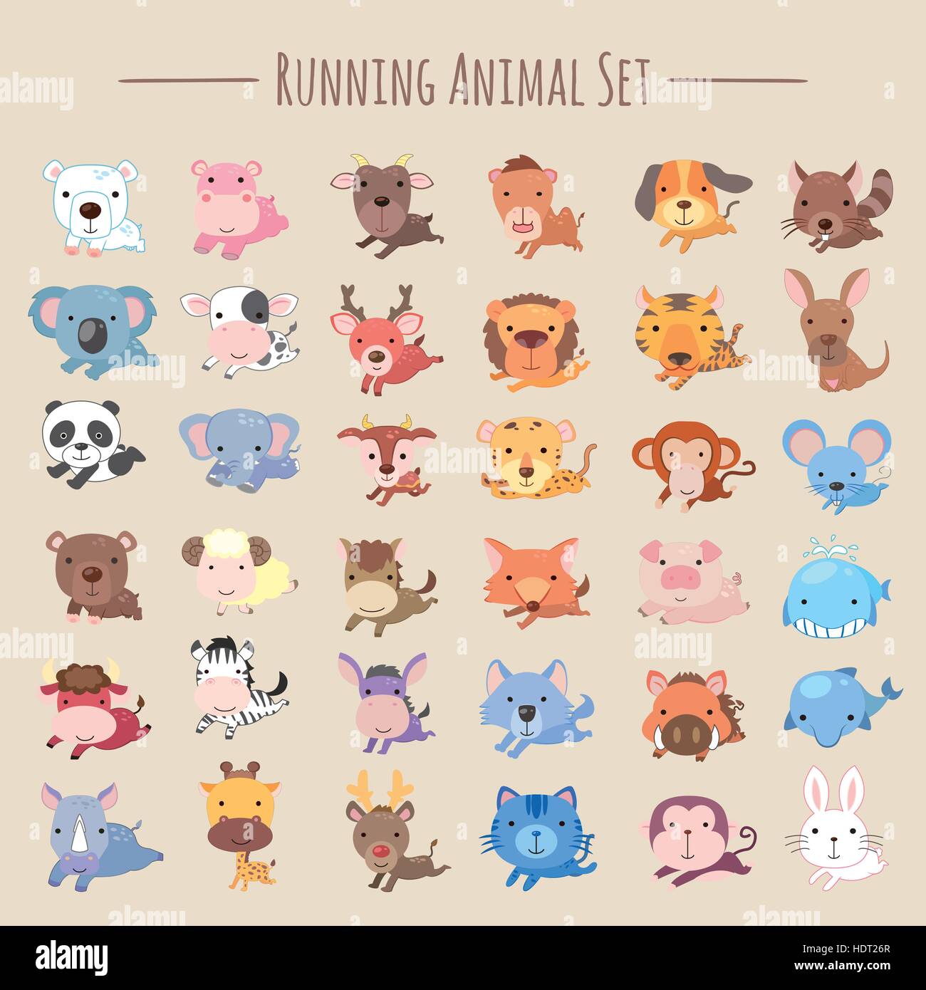 Cartoon running wolf hi-res stock photography and images - Alamy