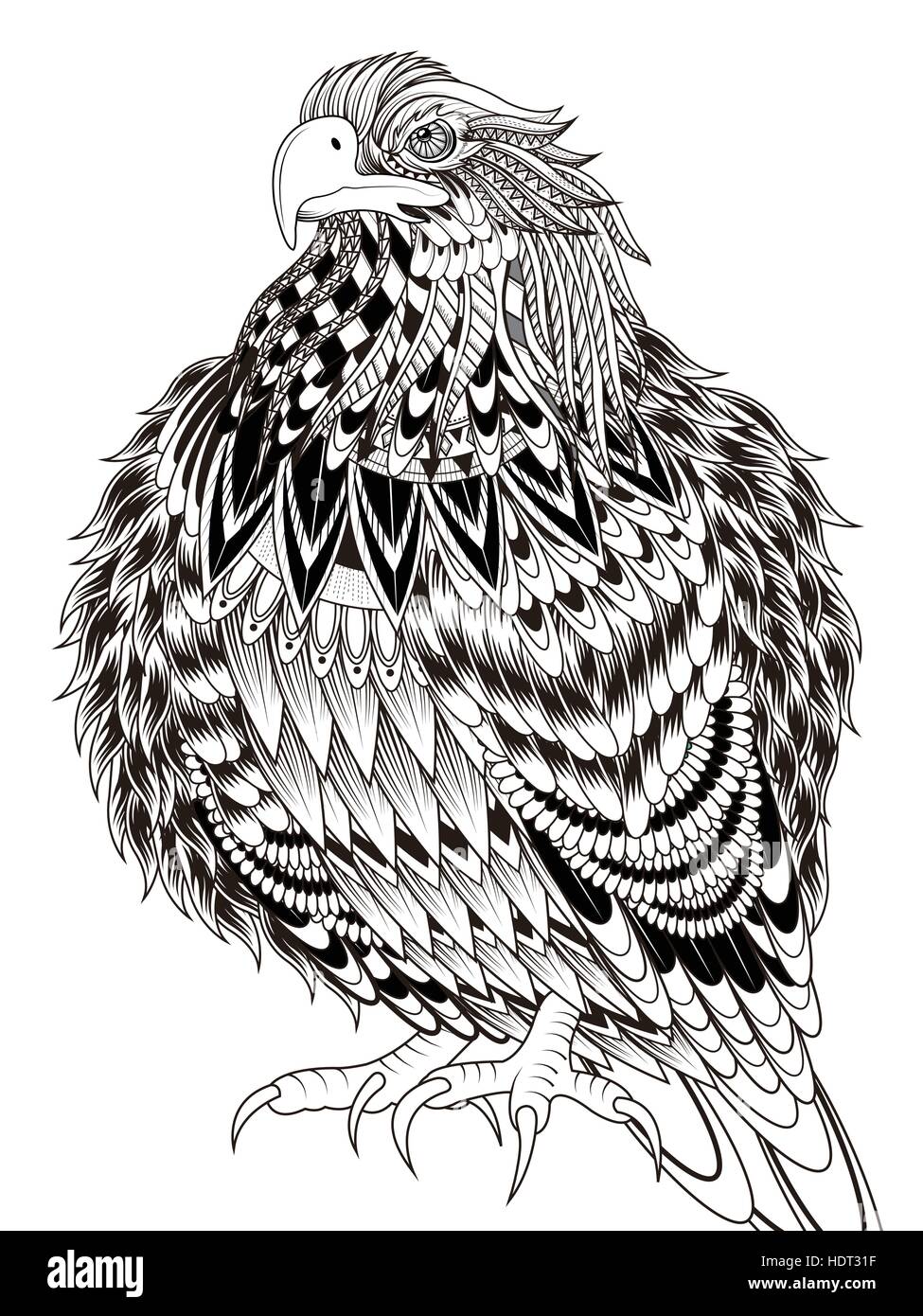 Gorgeous adult coloring page eagle hi-res stock photography and images ...