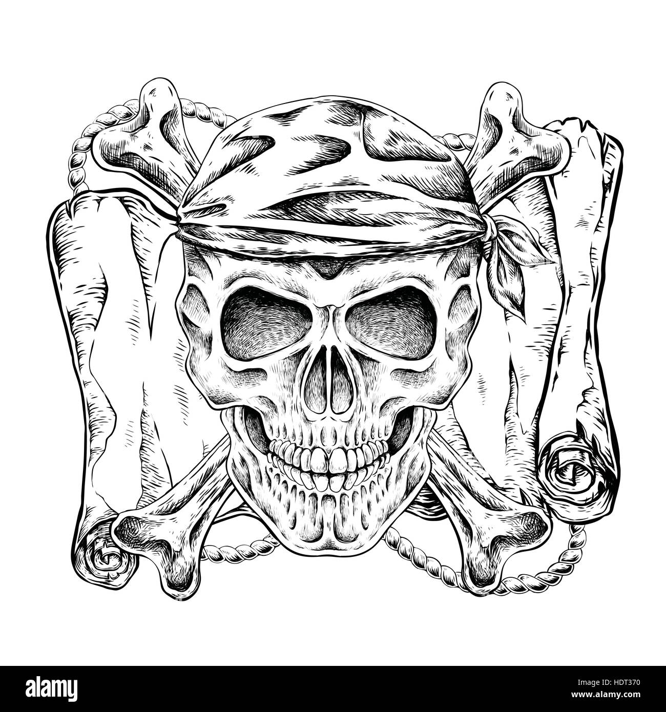 Pirate Skeleton Drawings