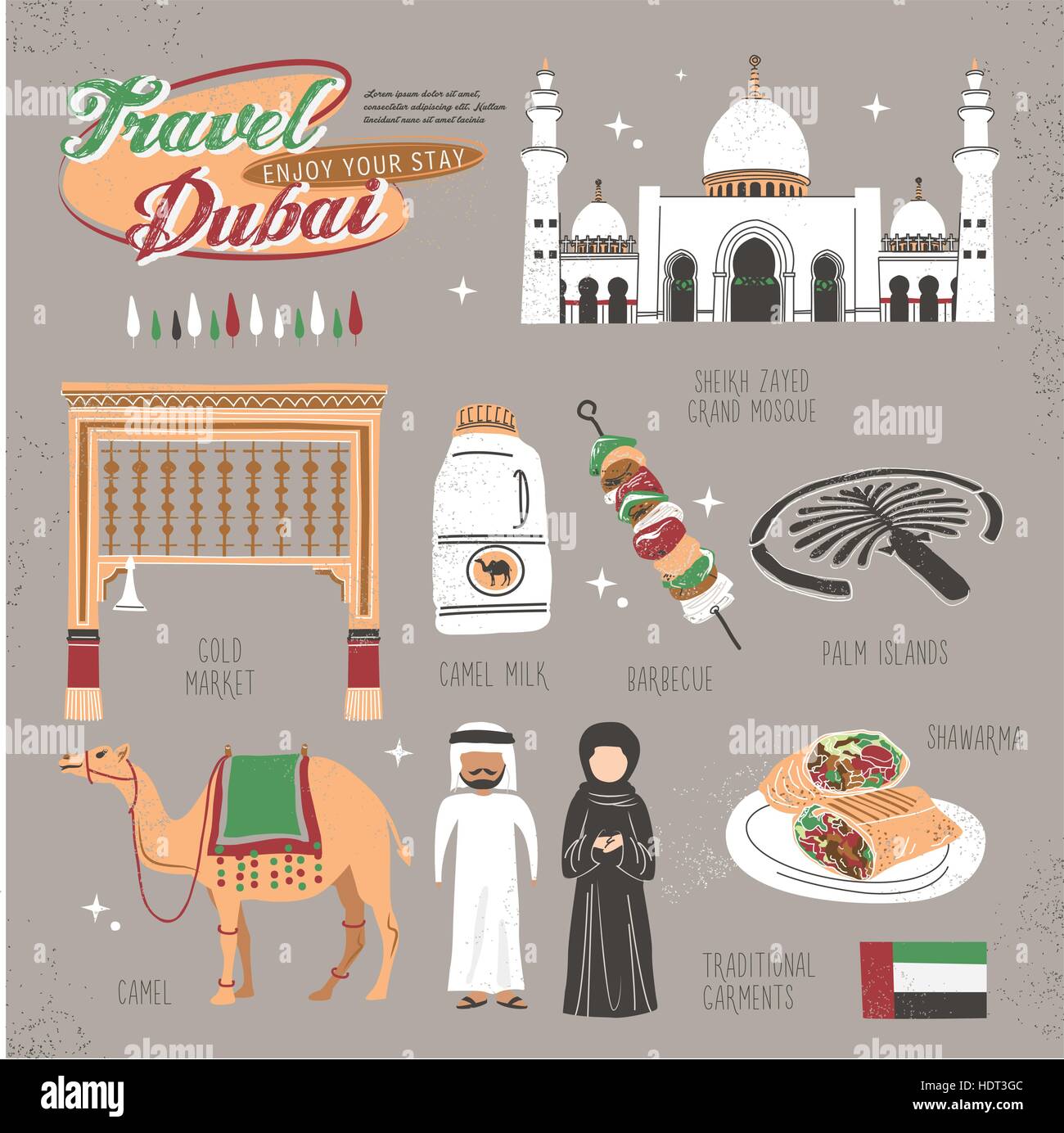 Dubai traditional market Stock Vector Images - Alamy