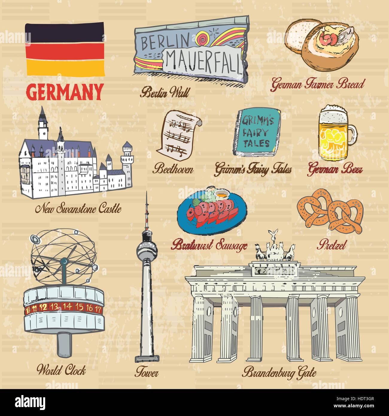 German city history Stock Vector Images - Alamy