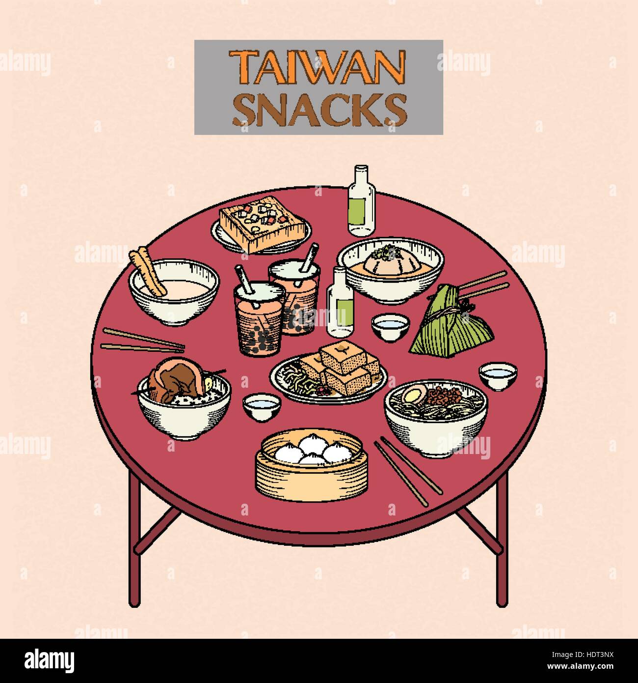 Taiwan noodle Stock Vector Images - Alamy