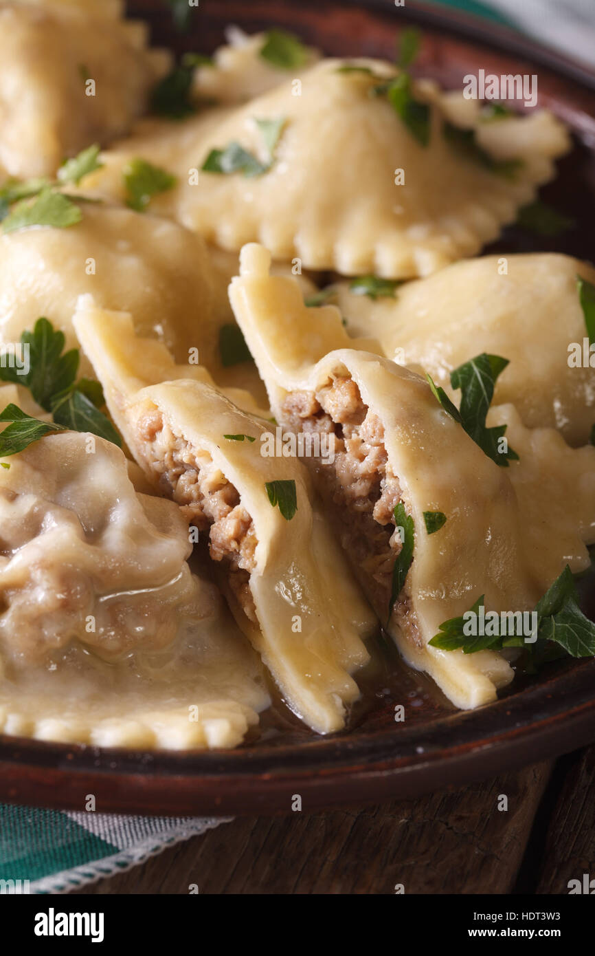 Ravioli stuffed with ricotta cheese hi-res stock photography and images ...