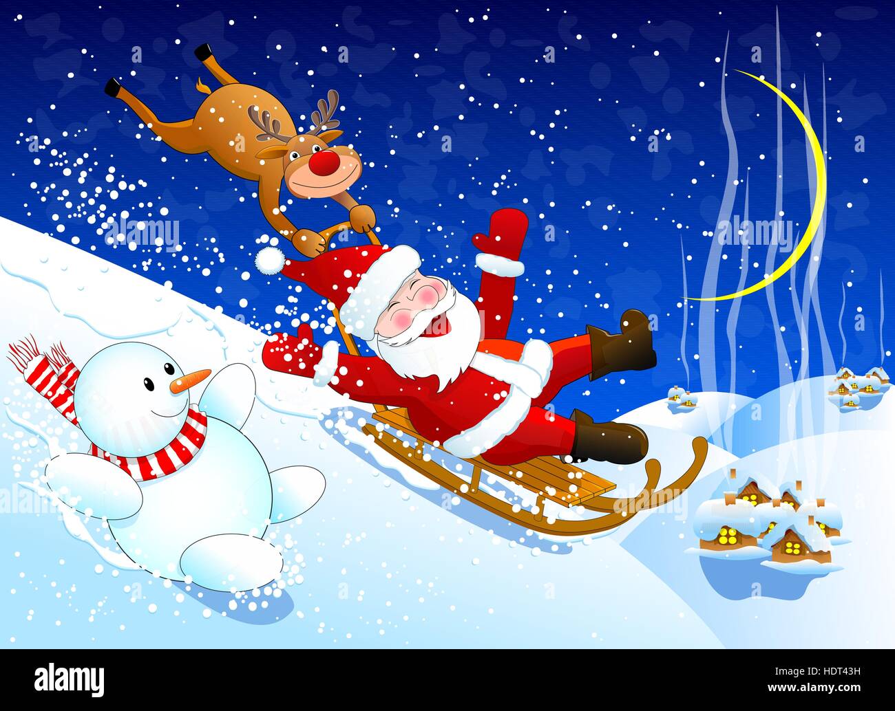 Cute santa claus in funny Stock Vector Images - Alamy