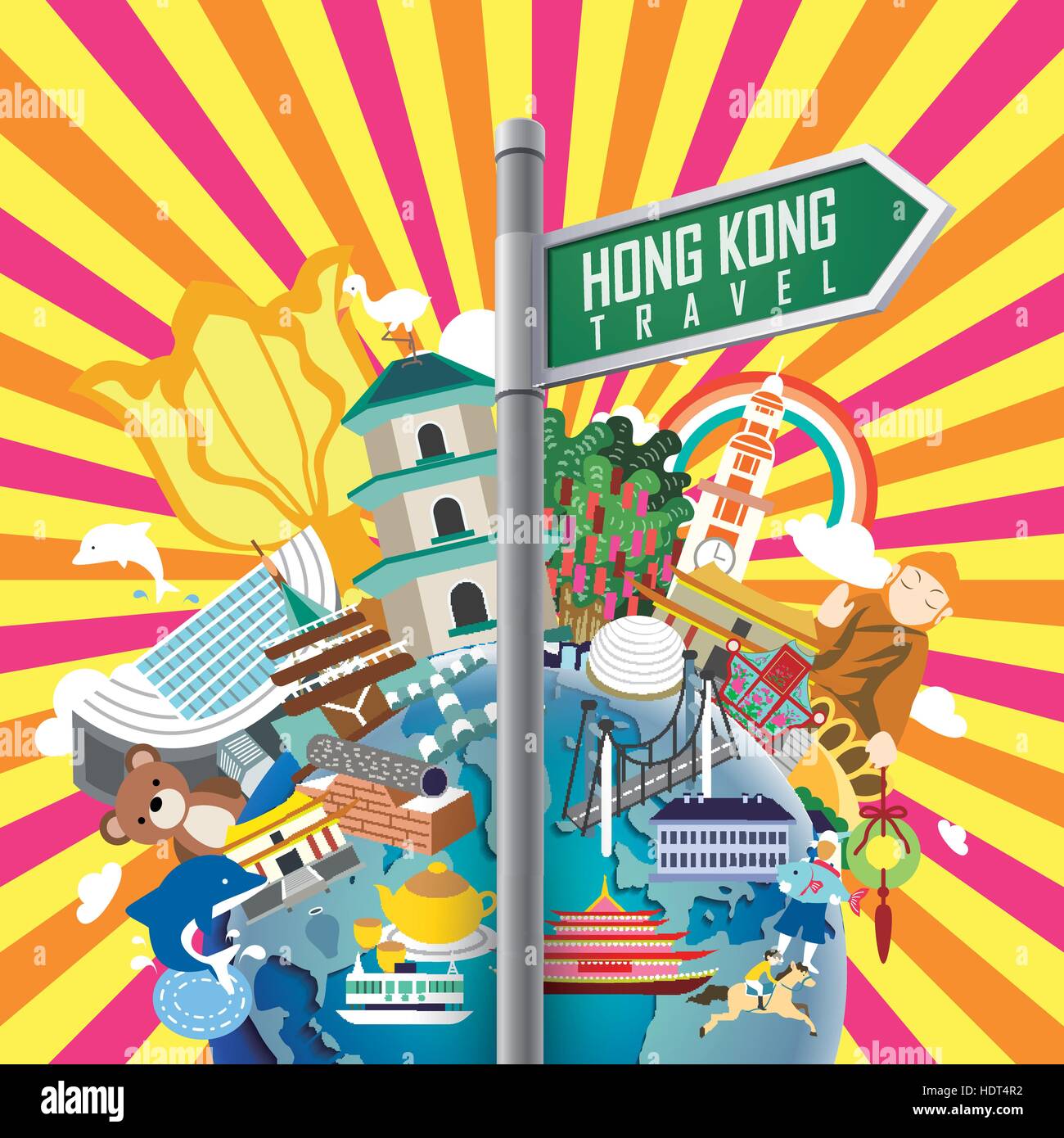 Rainbow hong kong Stock Vector Images - Alamy