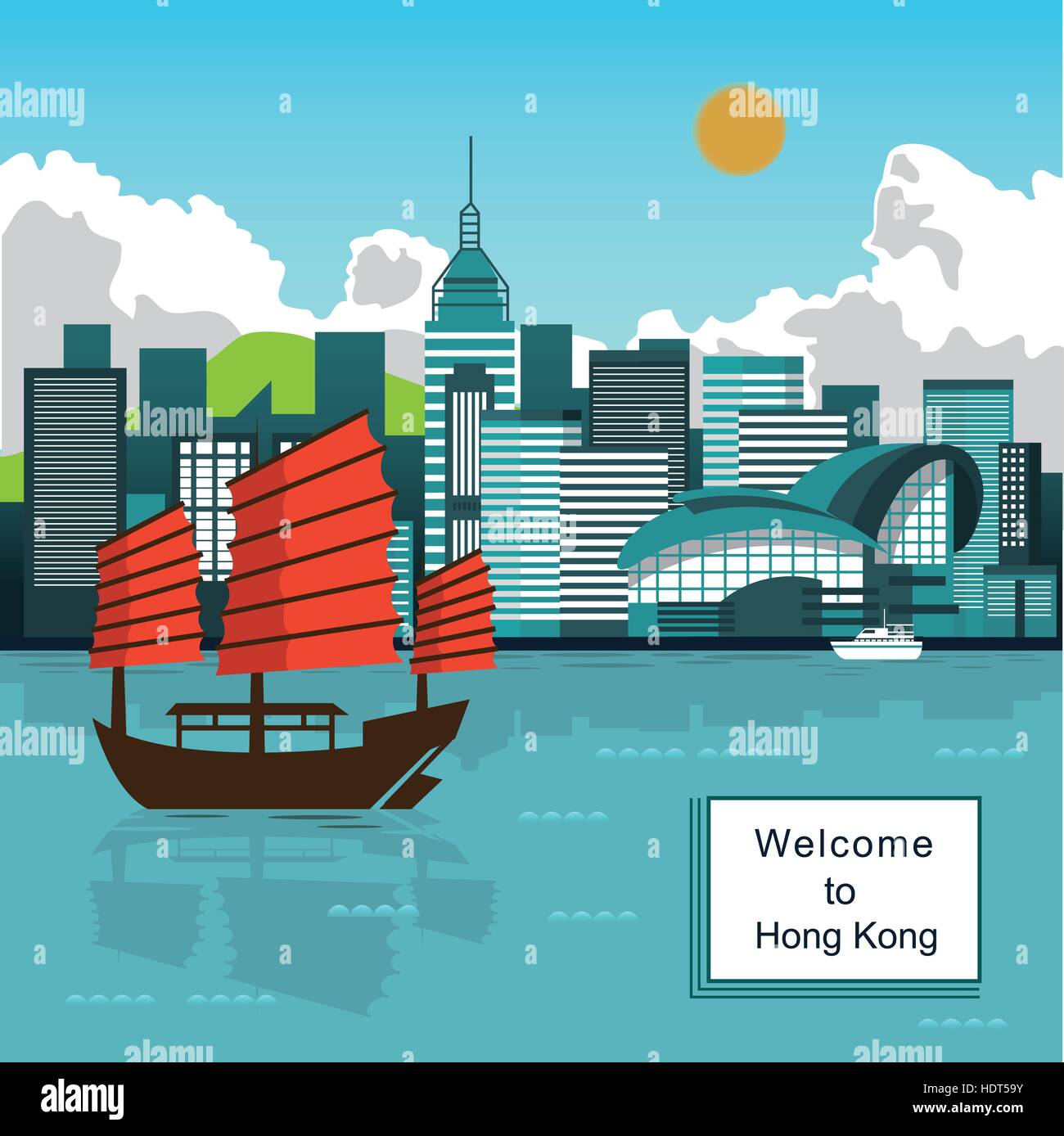 Attractive harbor Stock Vector Images - Alamy