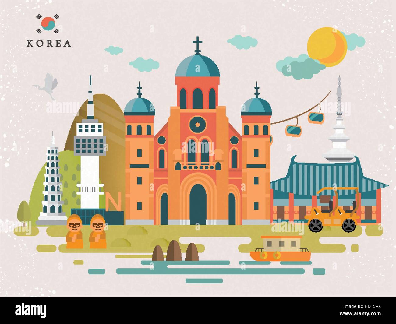 Adorable south korea travel map hi-res stock photography and images - Alamy