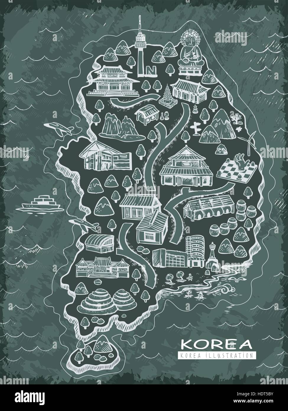 Hand drawn map hi-res stock photography and images - Alamy