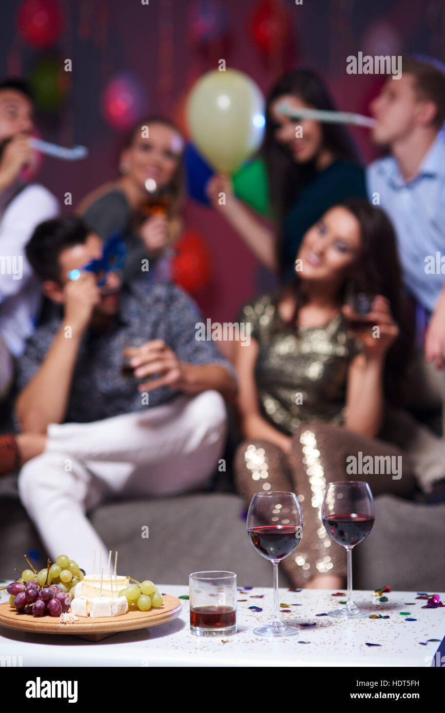 Picture of party people in the background Stock Photo - Alamy