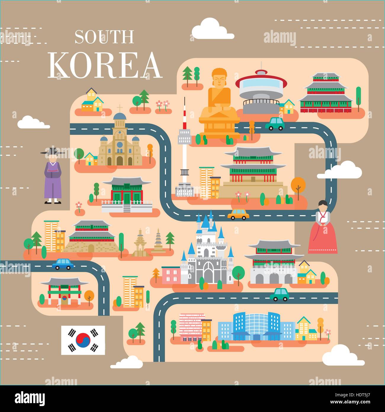 Ski route map Stock Vector Images - Alamy