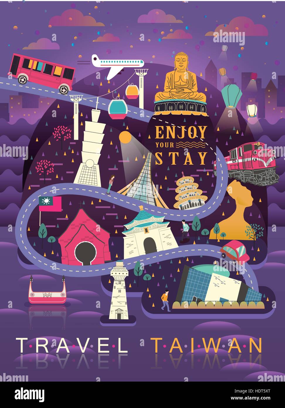 In train poster Stock Vector Images - Alamy