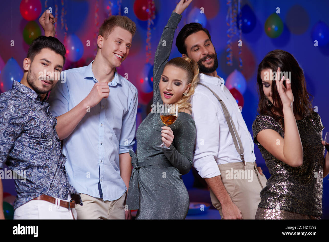 Celebration time with all crew Stock Photo - Alamy