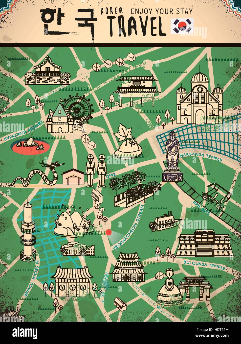 Walk on land Stock Vector Images - Alamy