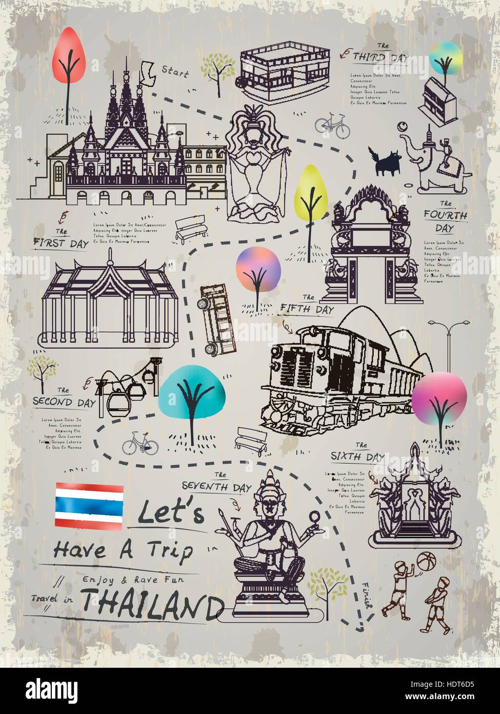 Thailand map elephant hi-res stock photography and images - Alamy