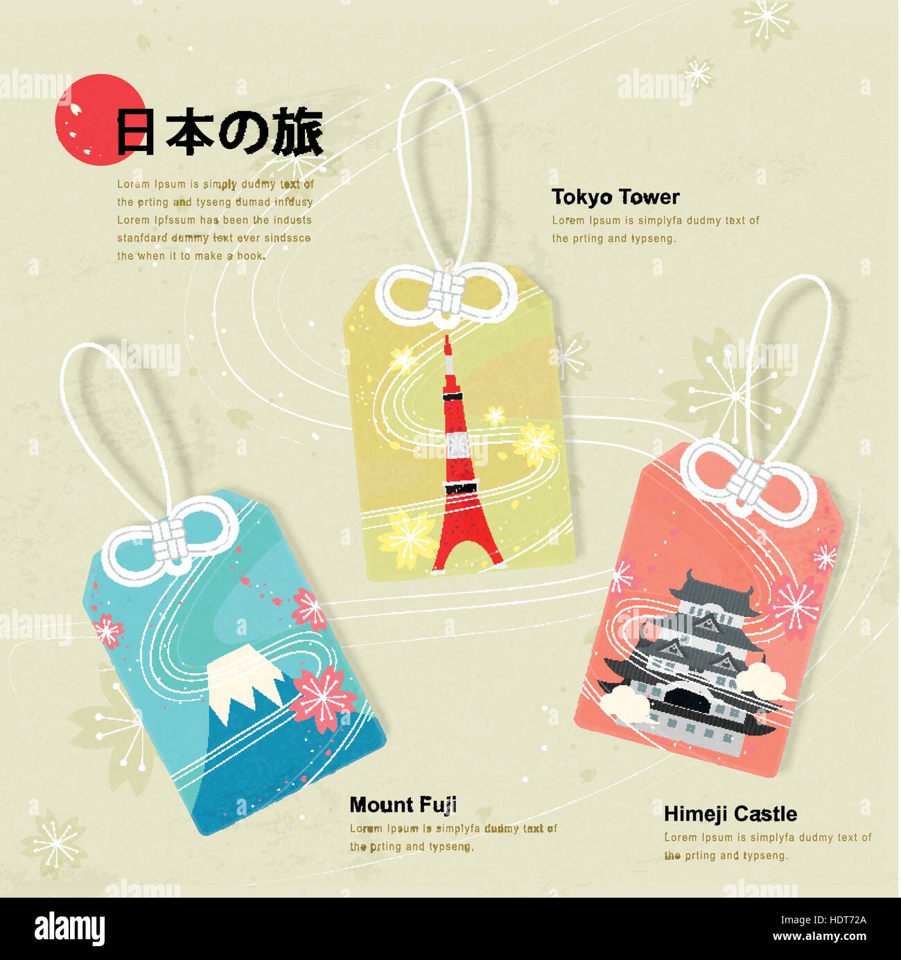 attractive Japan travel poster - Japan travel in Japanese words on ...