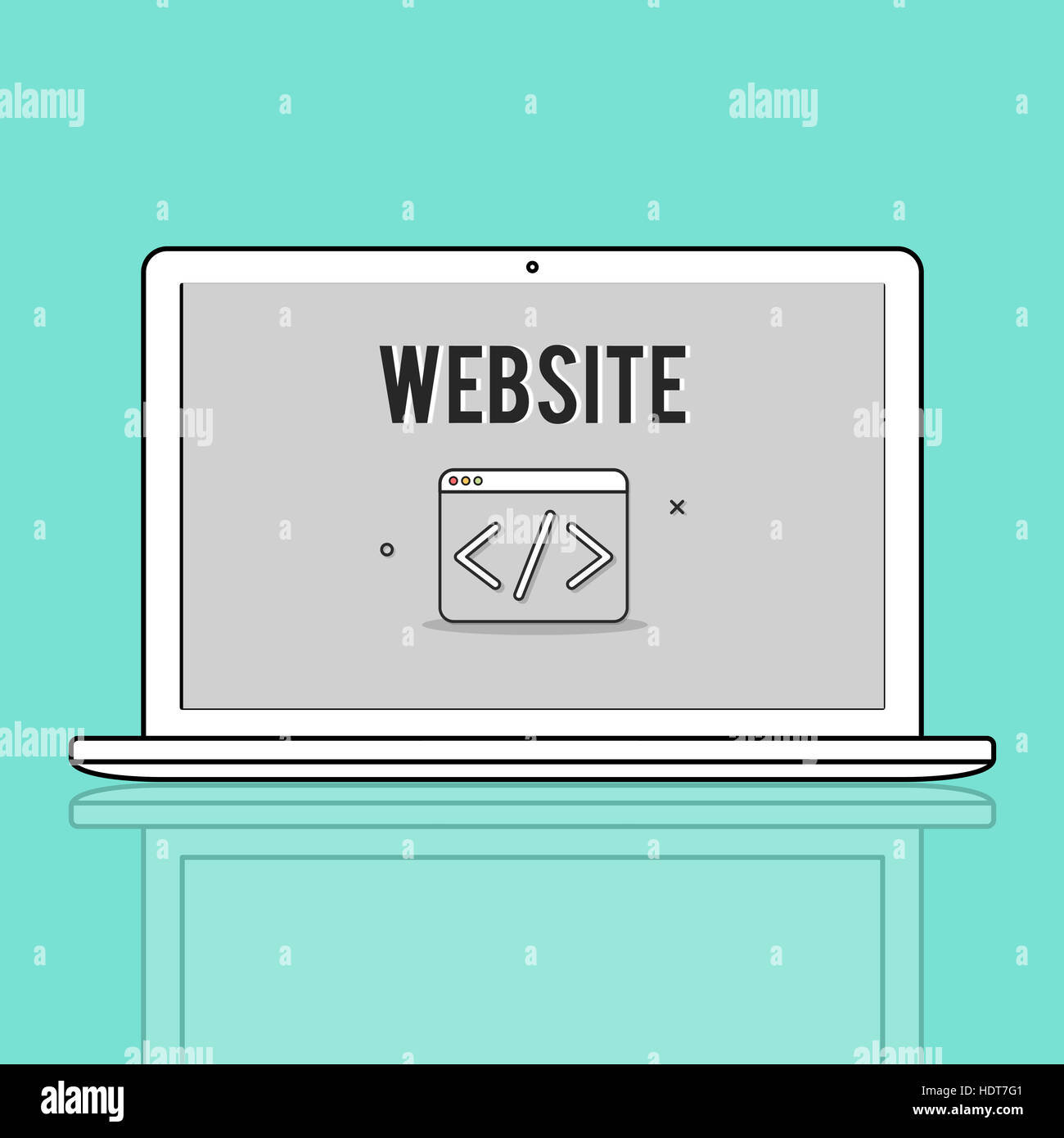 Web Development Symbol Icon Concept Stock Photo - Alamy