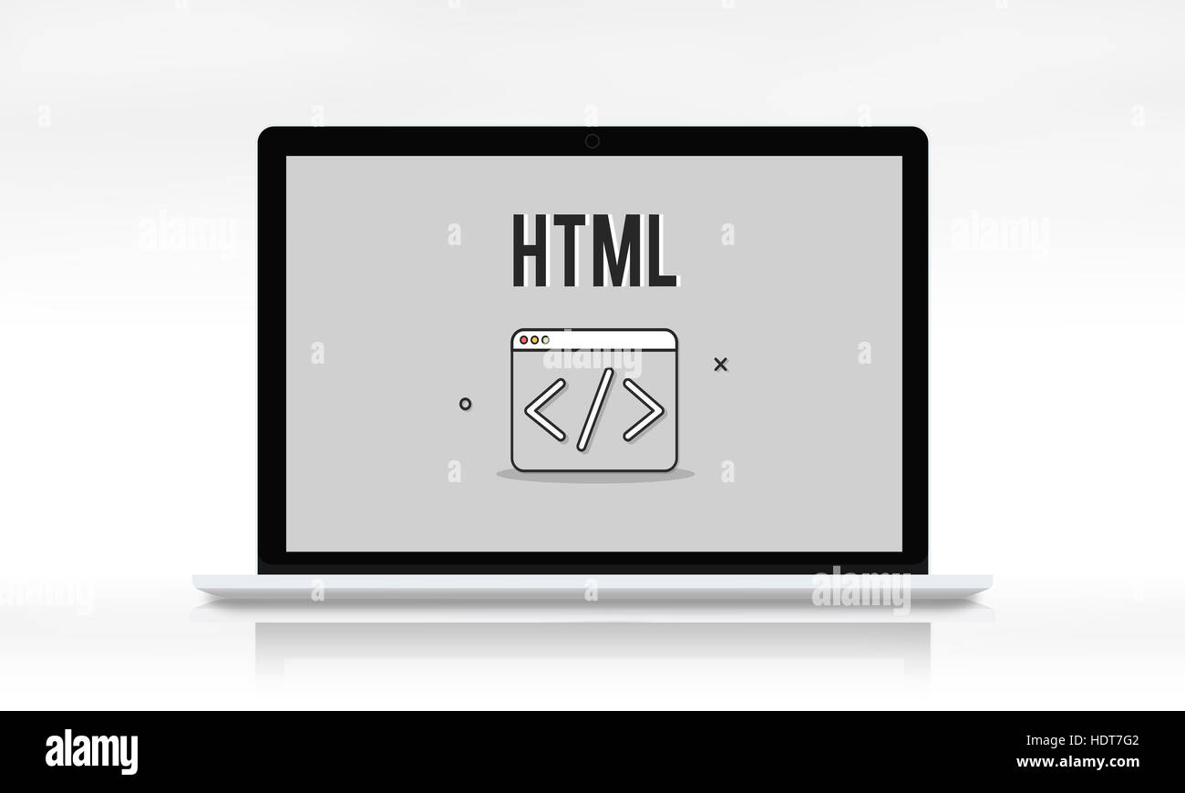 Web Development Symbol Icon Concept Stock Photo - Alamy