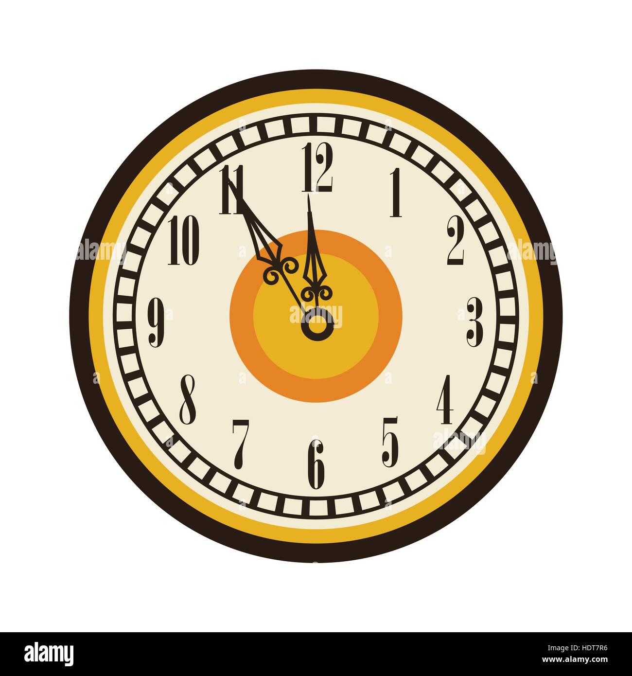 Countdown clock midnight Stock Vector Images - Alamy