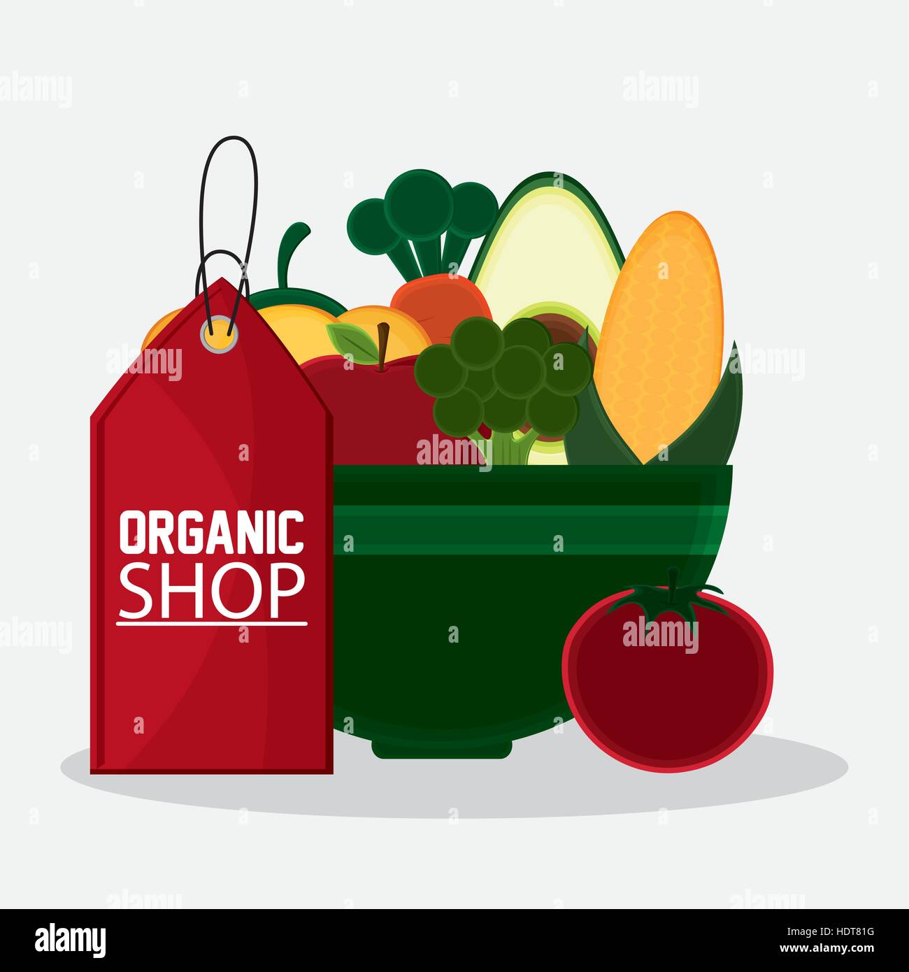 price tag organic shop healthy food Stock Vector Image & Art - Alamy