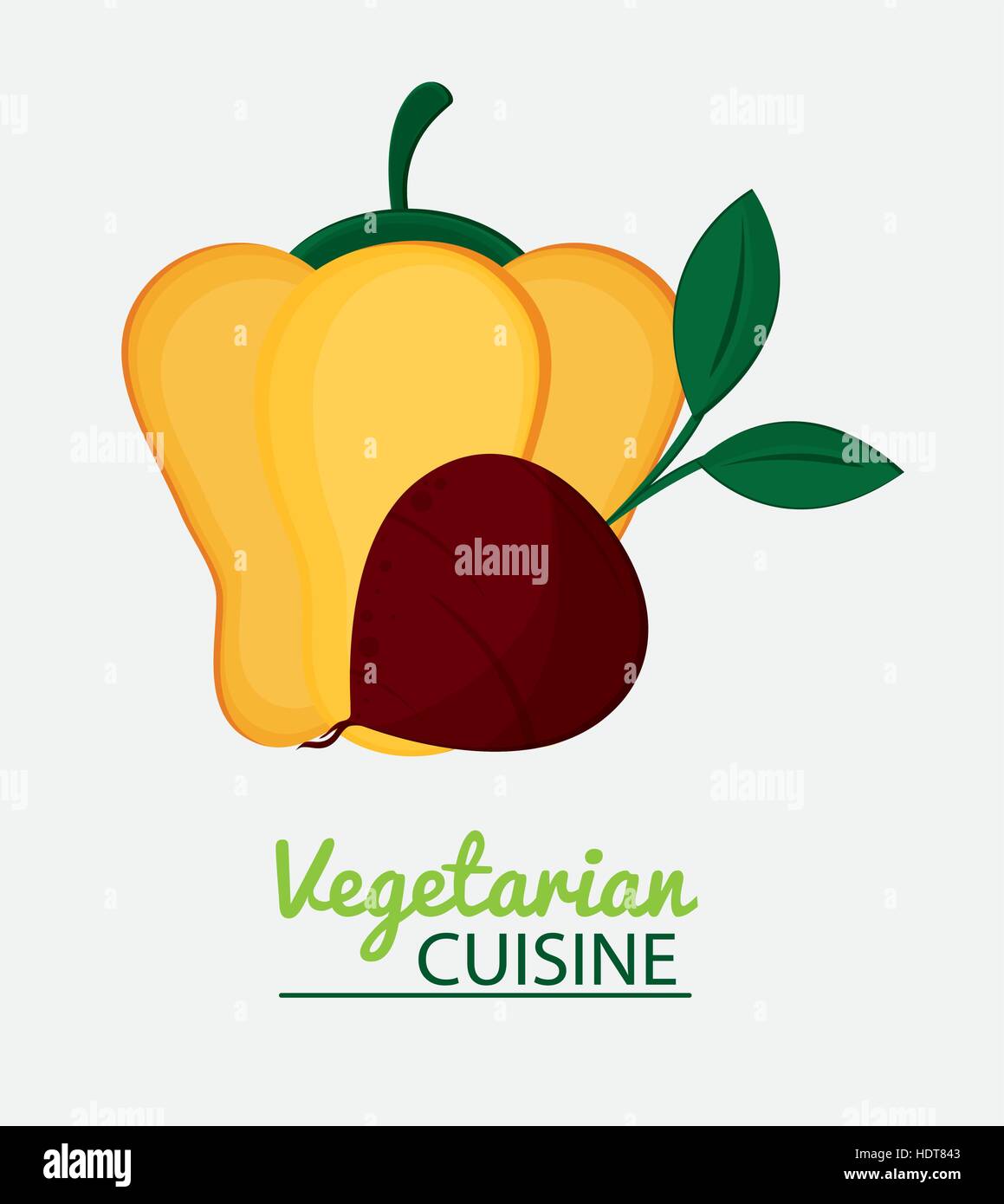 beet and yellow pepper vegetable vegetarian cuisine Stock Vector Image ...