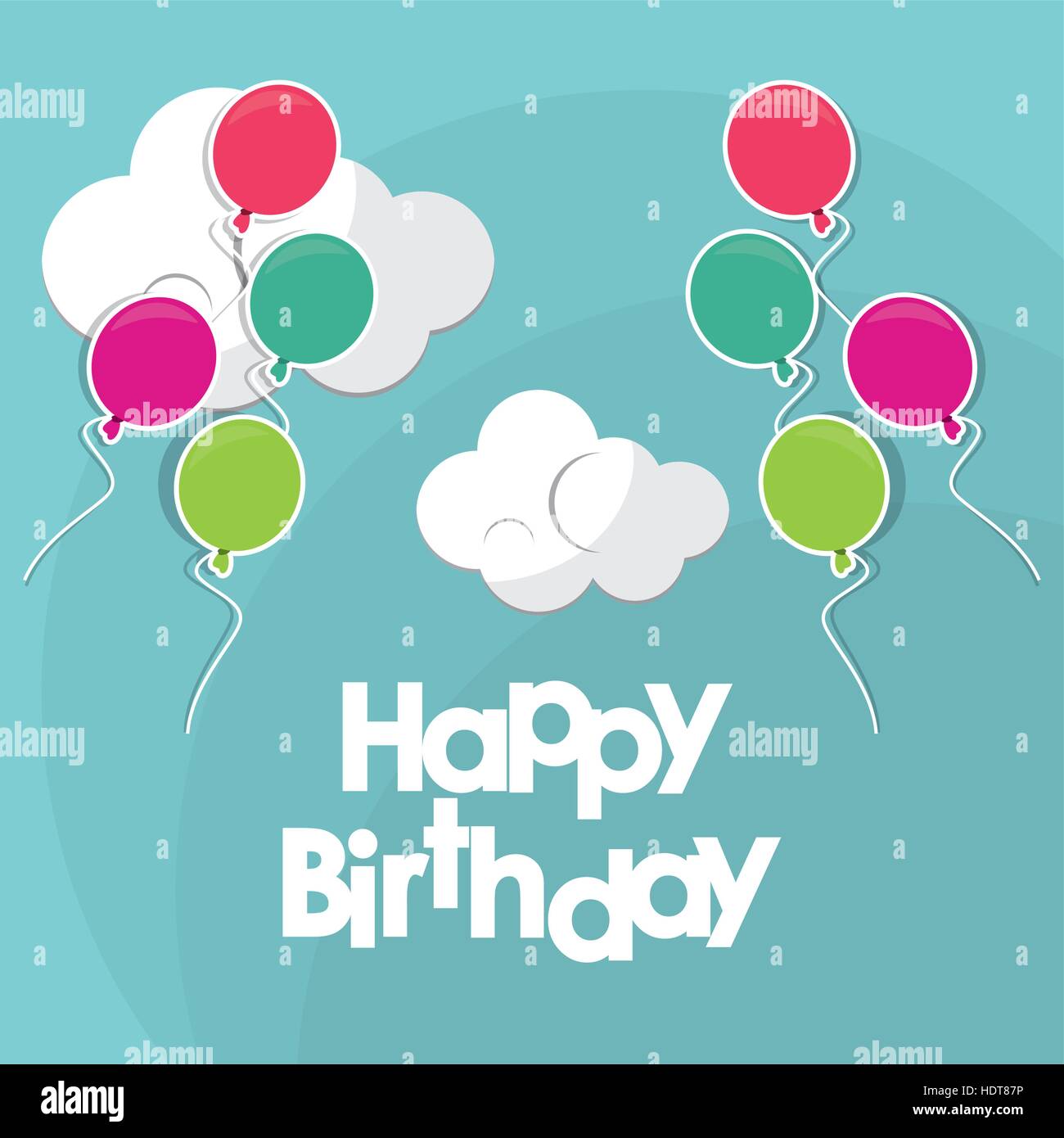 Sky balloons children flying Stock Vector Images - Alamy