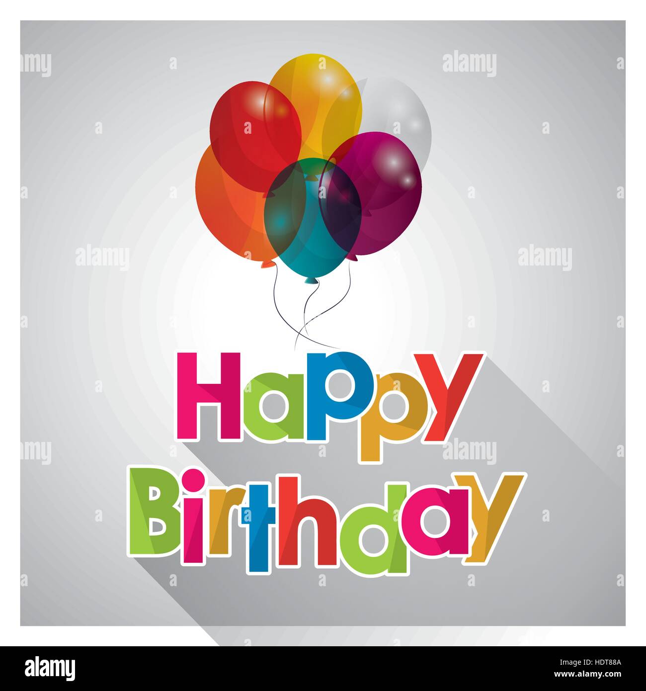 happy birthday ed balloons transparent with shadow Stock Vector Image ...