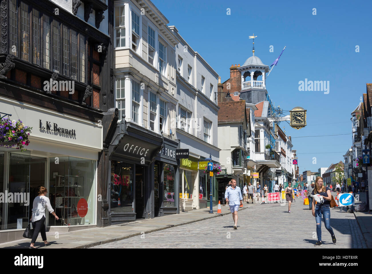 Guildford High Street Surrey England High Resolution Stock Photography ...