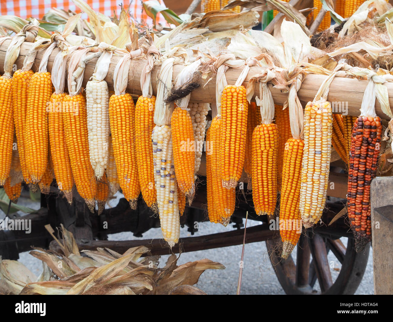Old wagon indian corn hi-res stock photography and images - Alamy