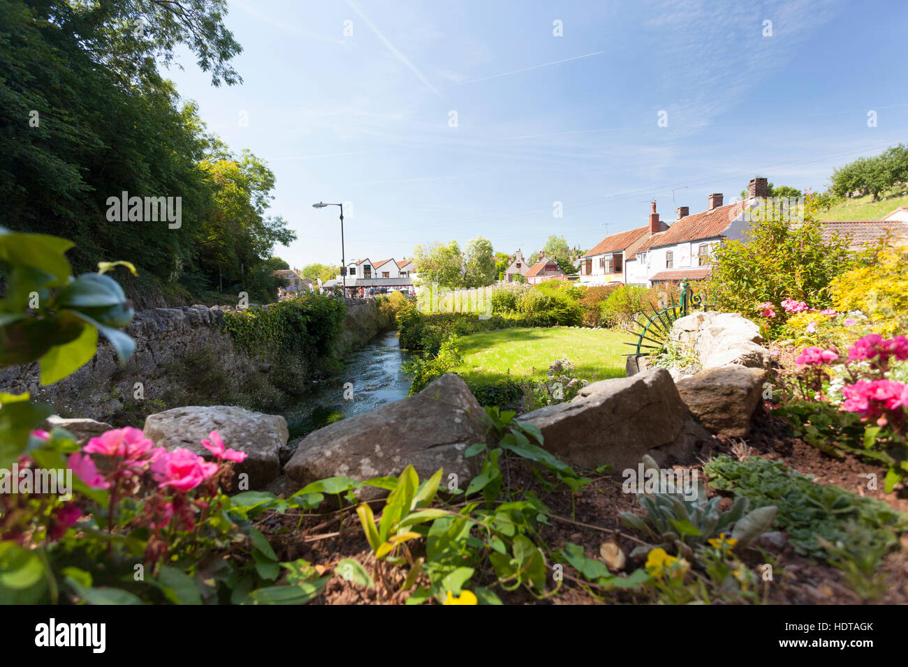 Looking along the Cheddar Yeo in Cheddar, Somerset, UK Stock Photo - Alamy