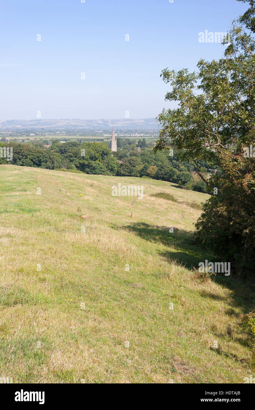 The spire of the church of St Mary the Virgin at East Brent in Somerset ...