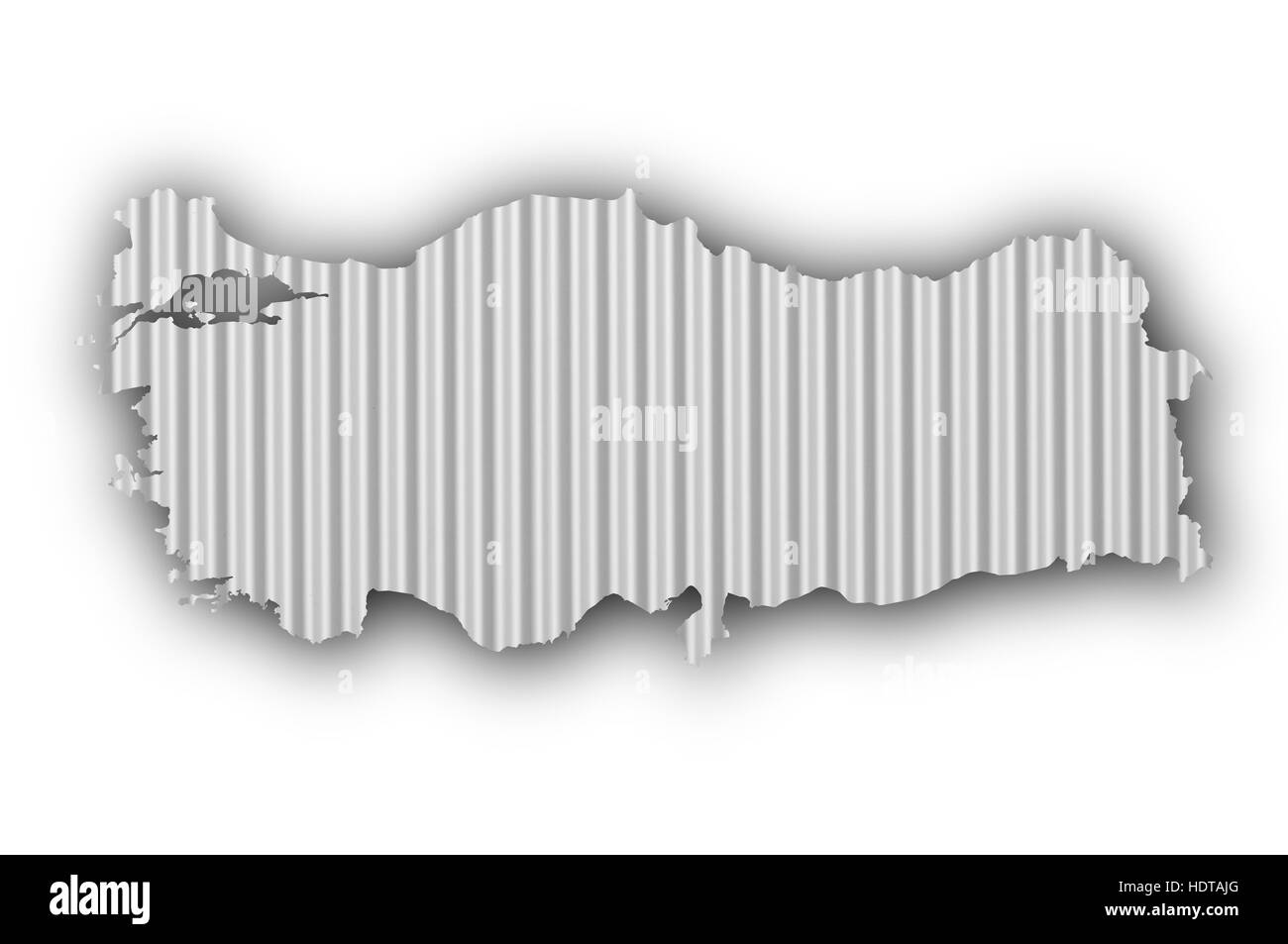 Map of Turkey on corrugated iron Stock Photo - Alamy