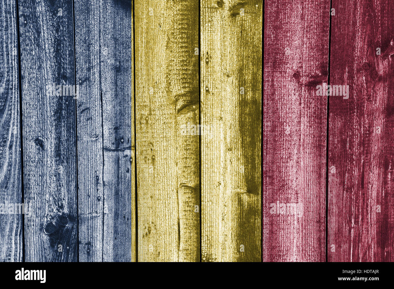 Flag of Chad on weathered wood Stock Photo - Alamy