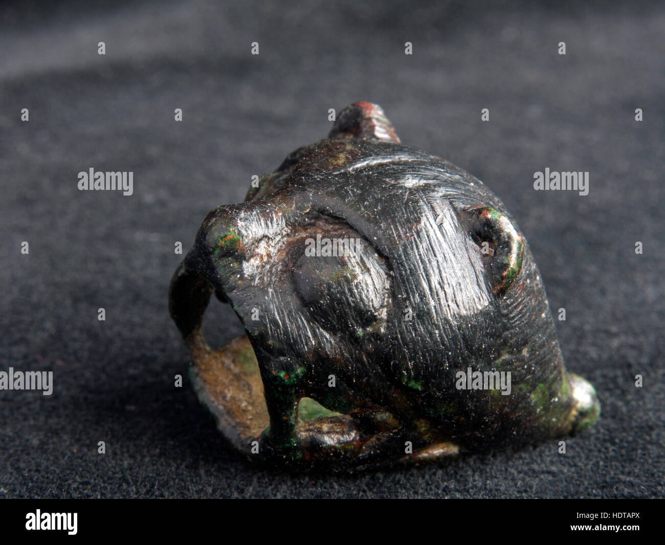 Medieval 'gaping mouth' beast buckle. 12th to 13th century Stock Photo ...