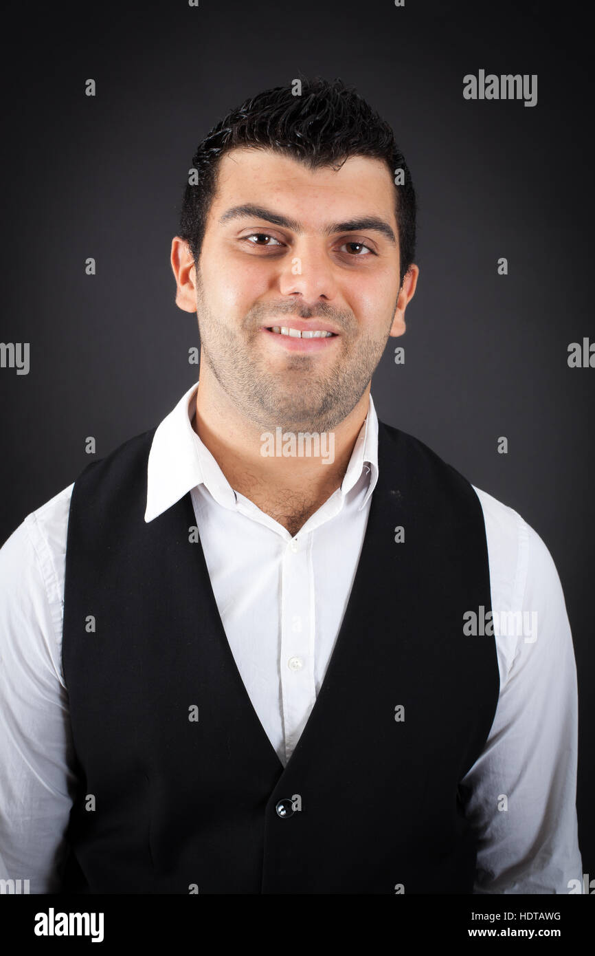 Handsome man doing different expressions in different sets of clothes ...