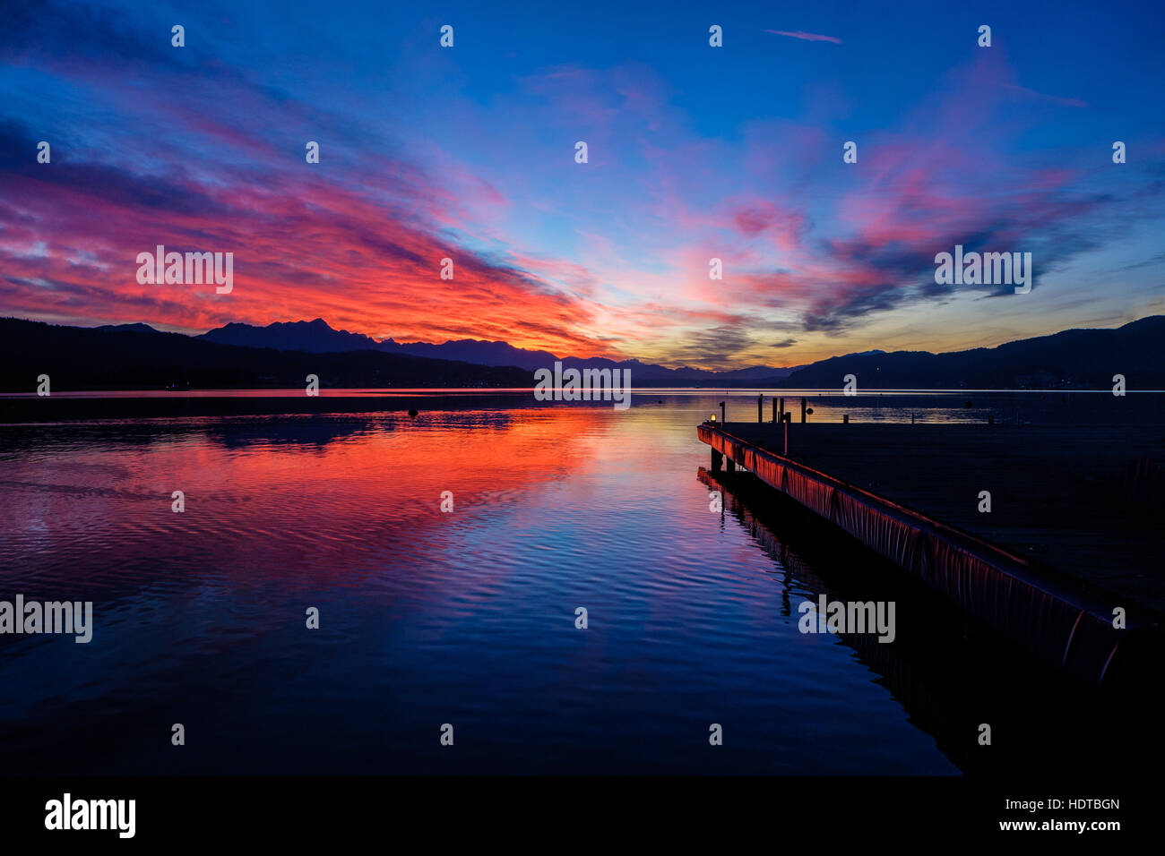 Reflection of pier side in water hi-res stock photography and images ...
