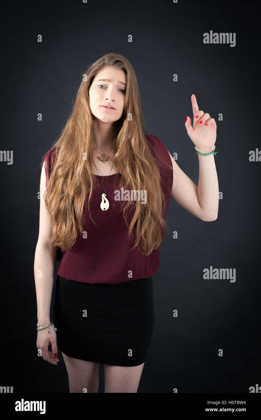 Beautiful woman doing different expressions in different sets of ...