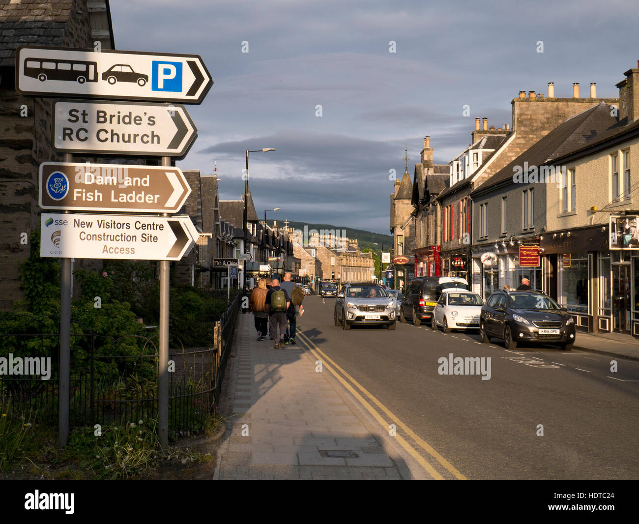Pitlochry town centre, Perthshire Stock Photo - Alamy