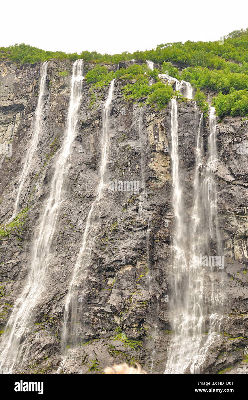 Geiranger waterfalls hi-res stock photography and images - Alamy