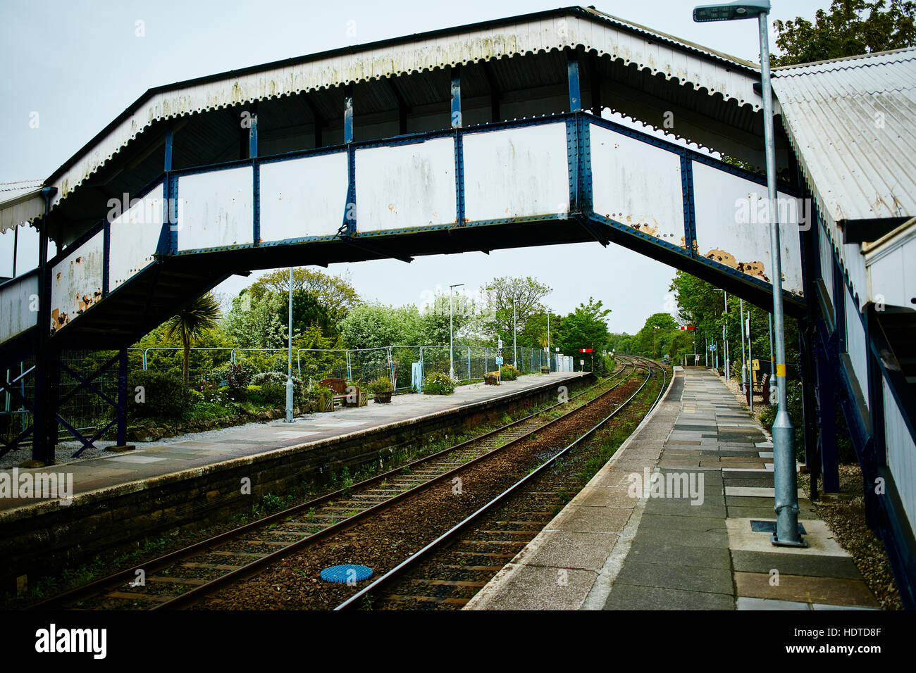 Footbridge St Erth Train Station Stock Photo - Alamy