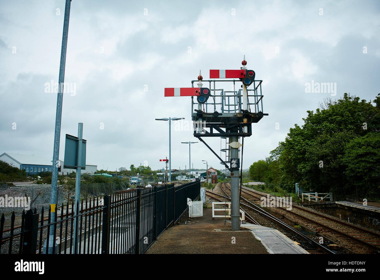 Signals St Erth Train Station Stock Photo - Alamy