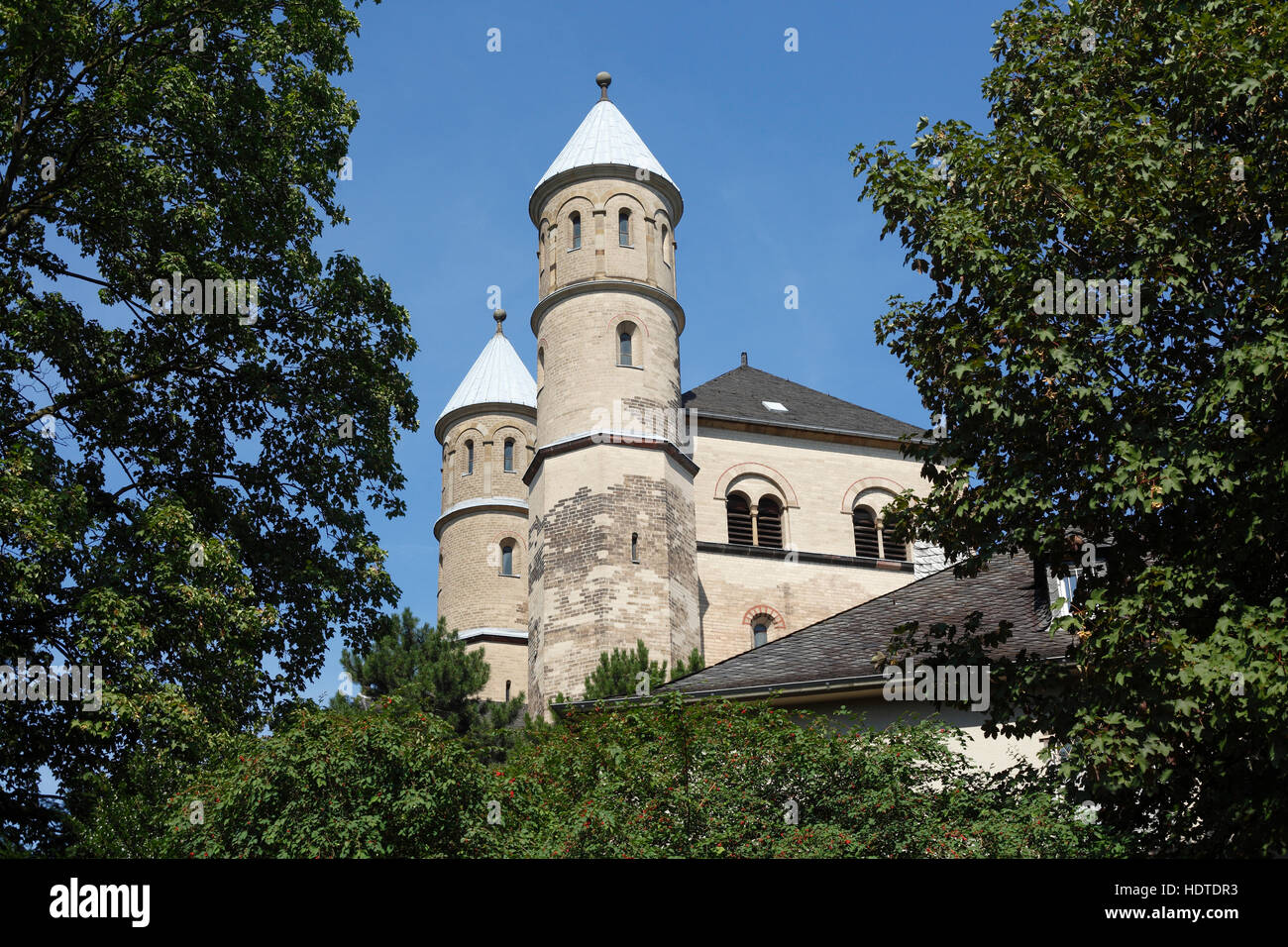 Romanesque church of St. Pantaleon, Cologne, North Rhine-Westphalia ...