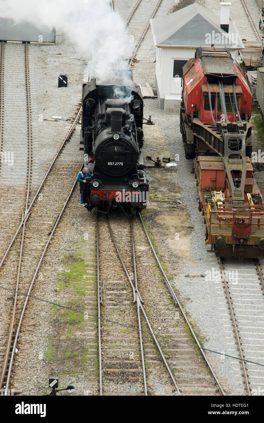 Steam locomotive, Ampflwang, Upper Austria, Europe Stock Photo - Alamy