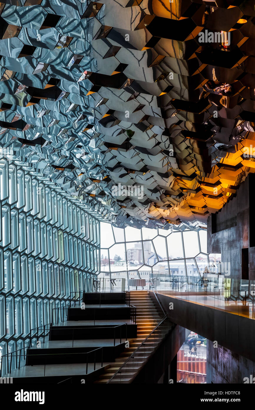 Interior View of the Harpa Concert Hall in Reykjavik Stock Photo - Alamy