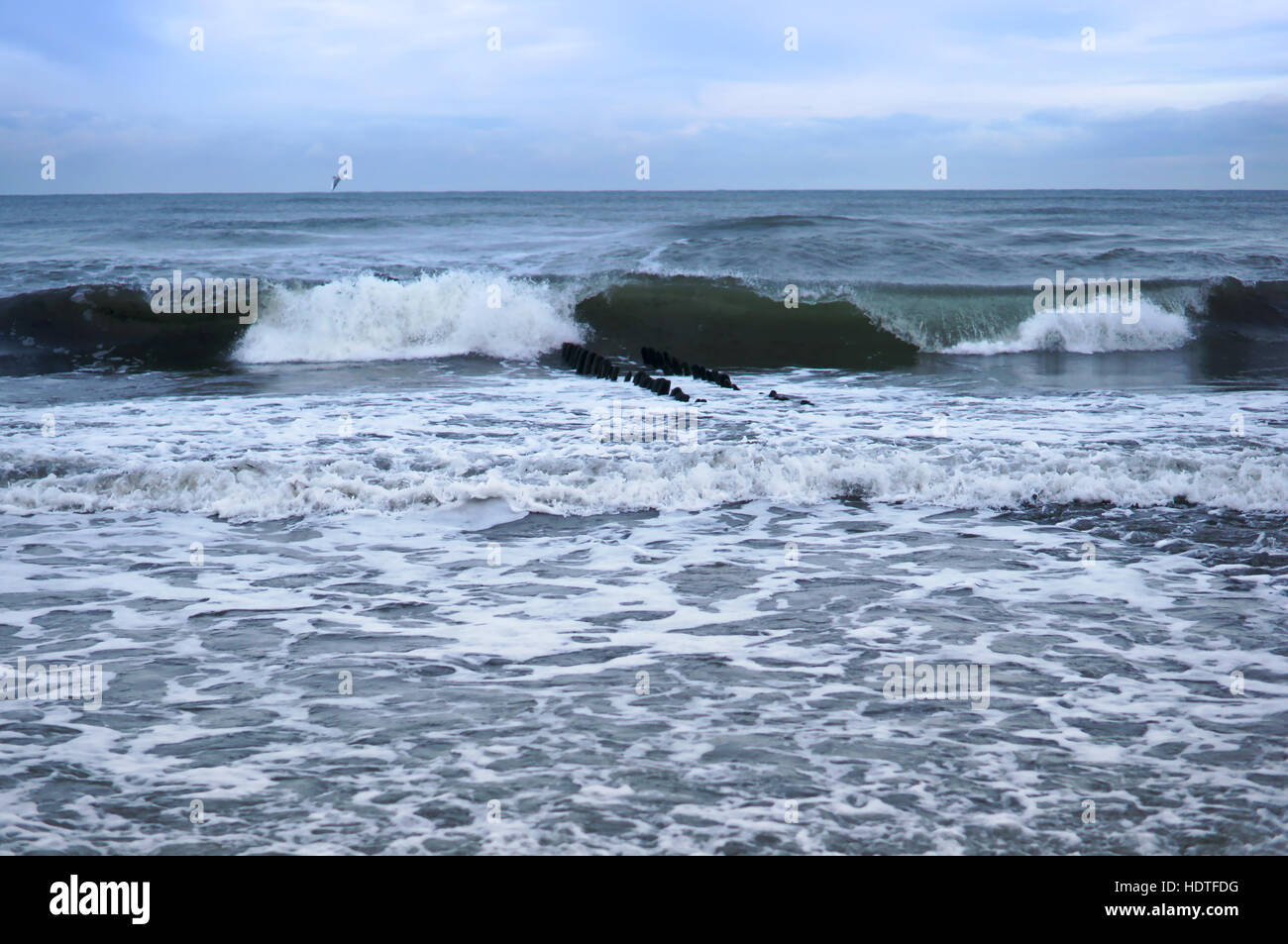 Windy baltic sea big waves hi-res stock photography and images - Alamy