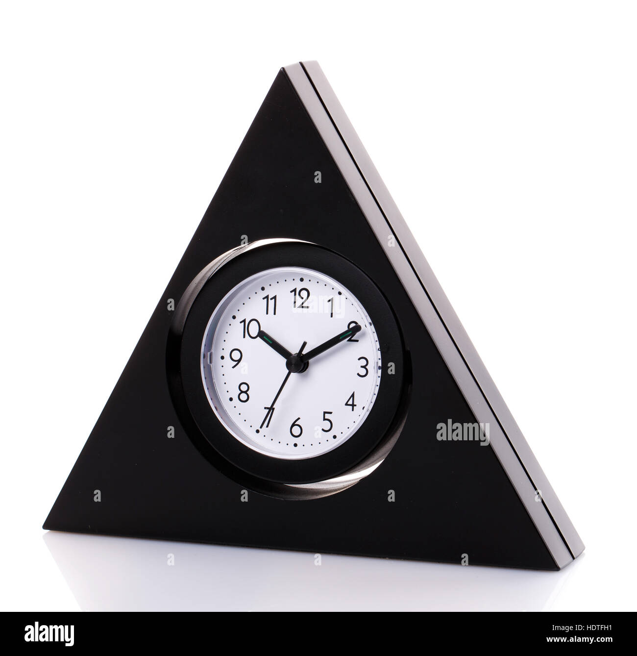 vintage clock on the white surface background Stock Photo - Alamy