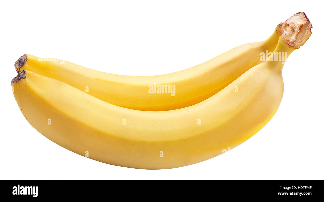 two bananas isolated on white background Stock Photo - Alamy