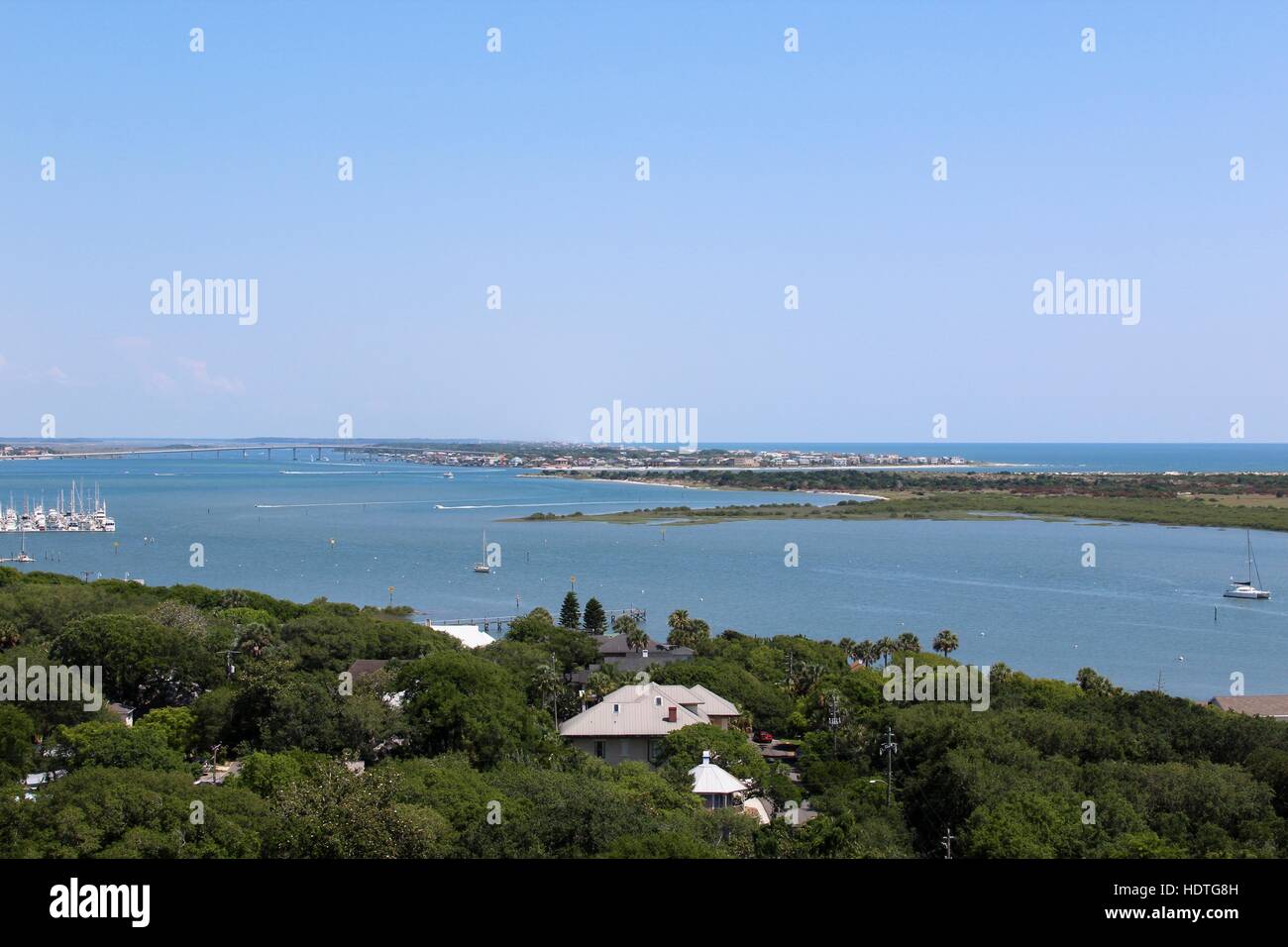Parts of the ocean and inlet in St Augustine Florida Stock Photo - Alamy